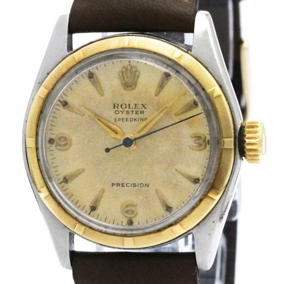 Rolex | Accessories | Vintage Rolex Oyster Speedking 520 8k Gold Steel ...